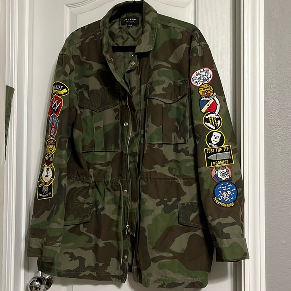 PacSun | Jackets & Coats | Pacsun Camo Utility Patch Lined Heavy Jacket ...